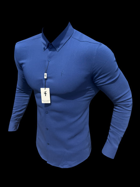 FS Super Slim LS Royal Blue Scuba with Button Down Collar - FS1185 ...